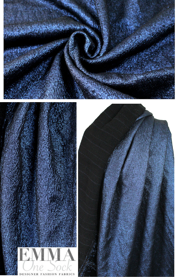 3.1 Phi11ip Lim sapphire/black boucle-lined coating – EOS Fabrics