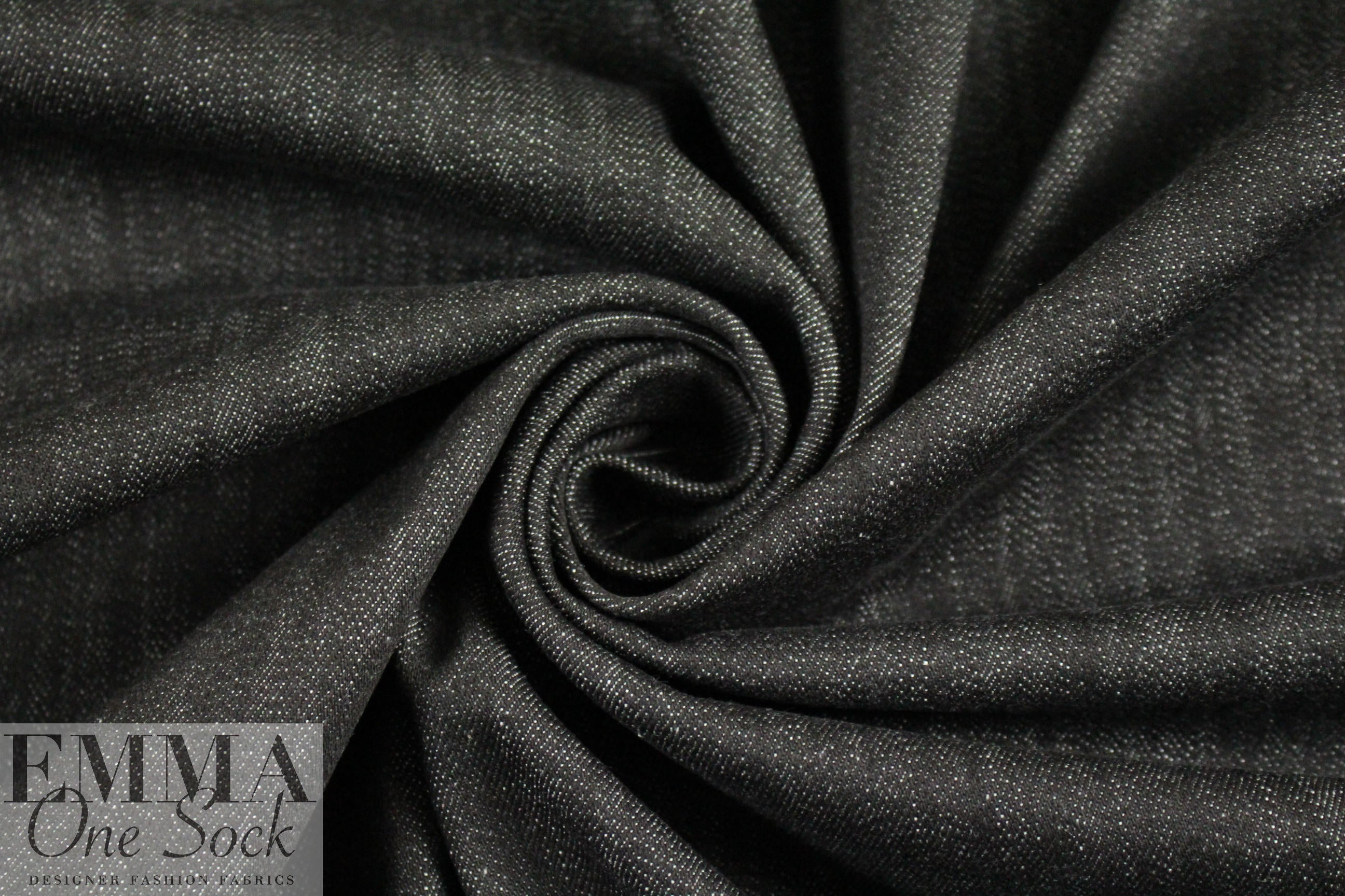 Italian stretch denim - off black – EOS Fabrics