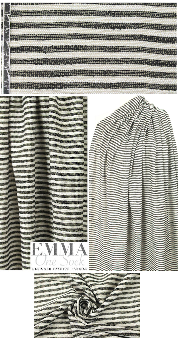 NY designer semi-sheer boho stripe stretch woven – EOS Fabrics