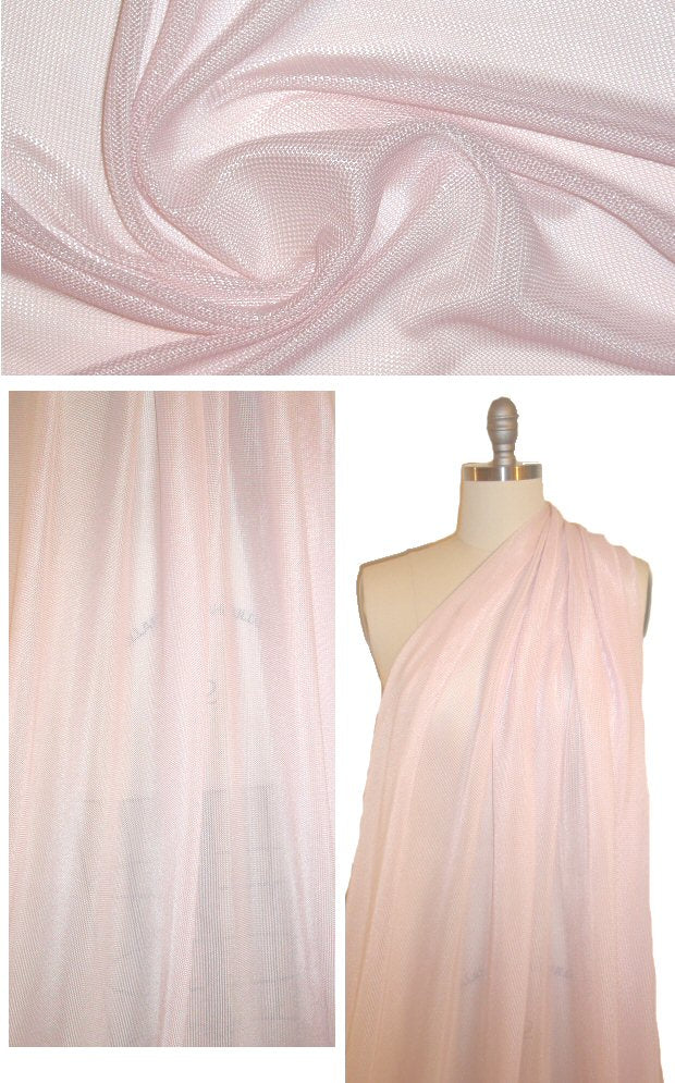 Italian light pink chain link knit – EOS Fabrics
