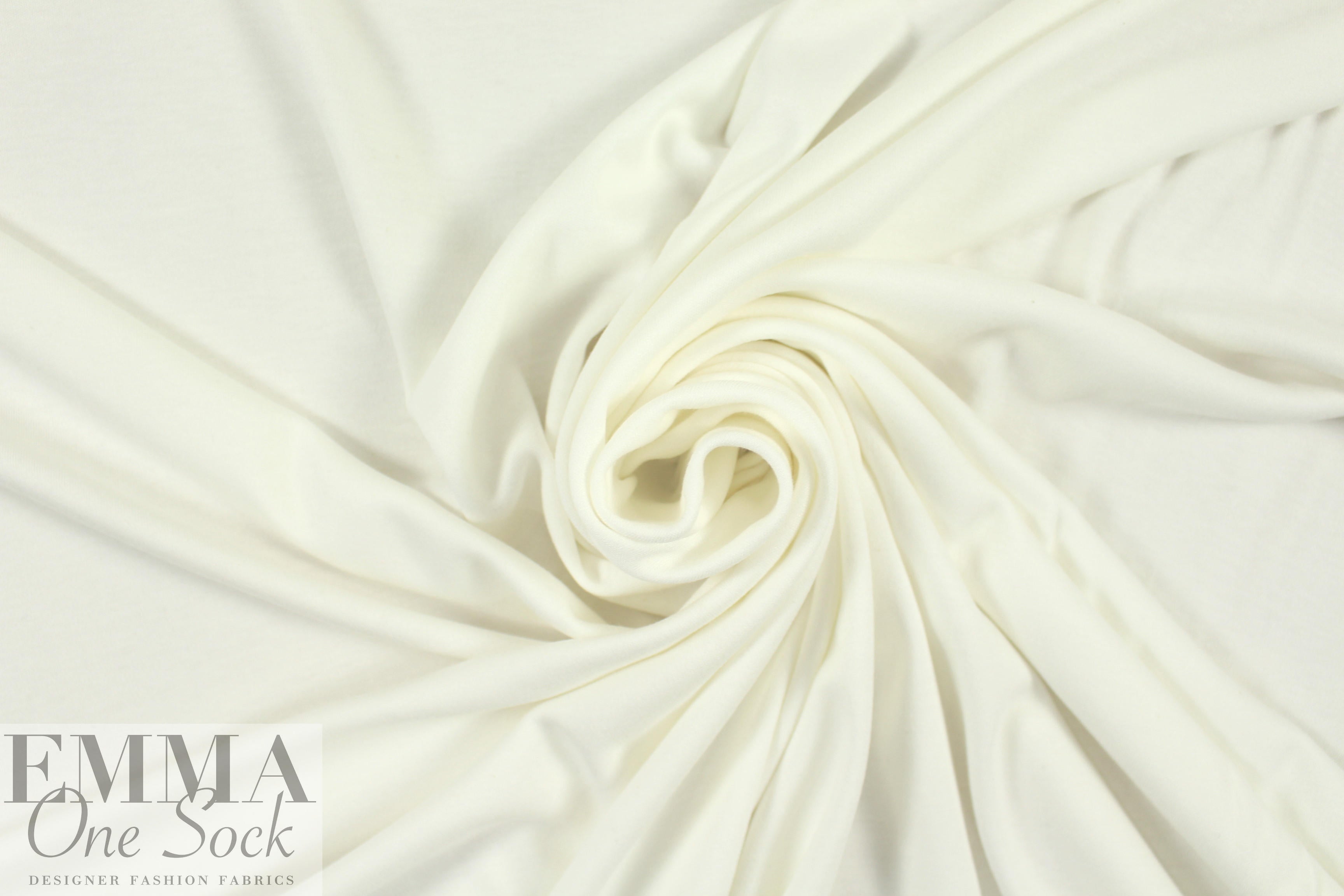 bamboo/org. cotton interlock knit - natural white – EOS Fabrics