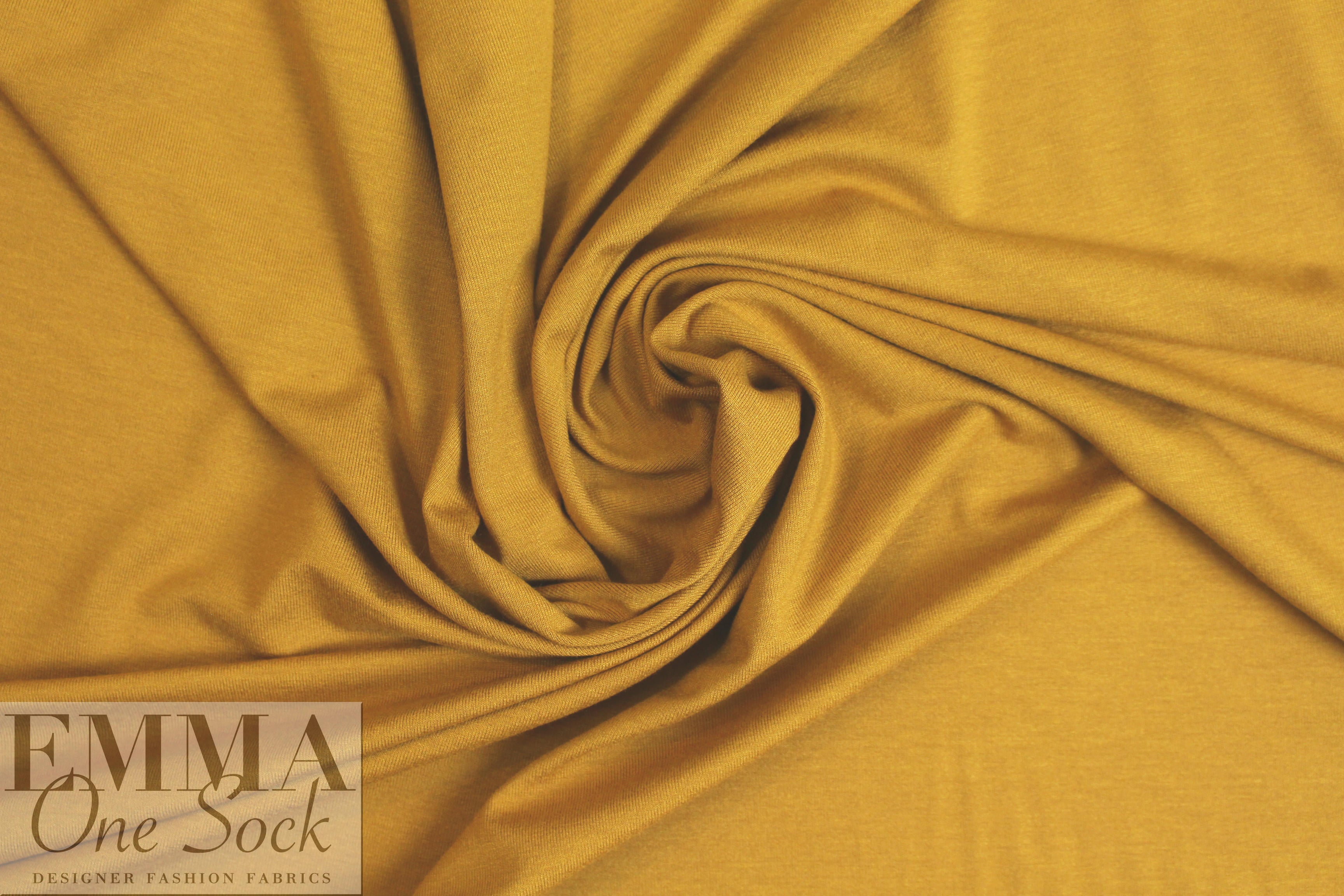 butterscotch Oeko-Tex viscose/spandex 4-way jersey – EOS Fabrics