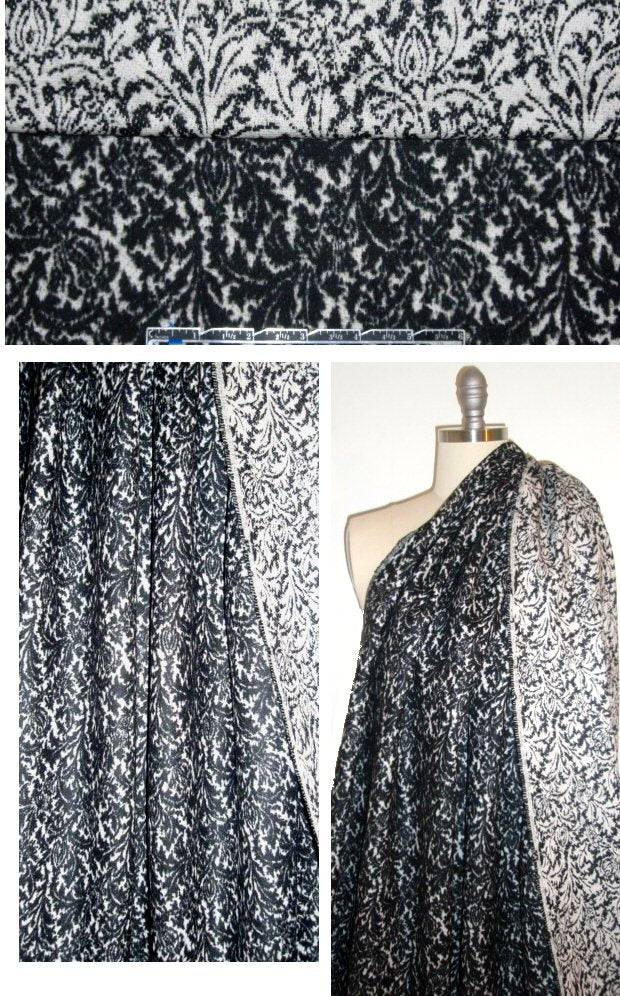 Italian wool blend scrollwork suiting/coating 1.25 yds – EOS Fabrics