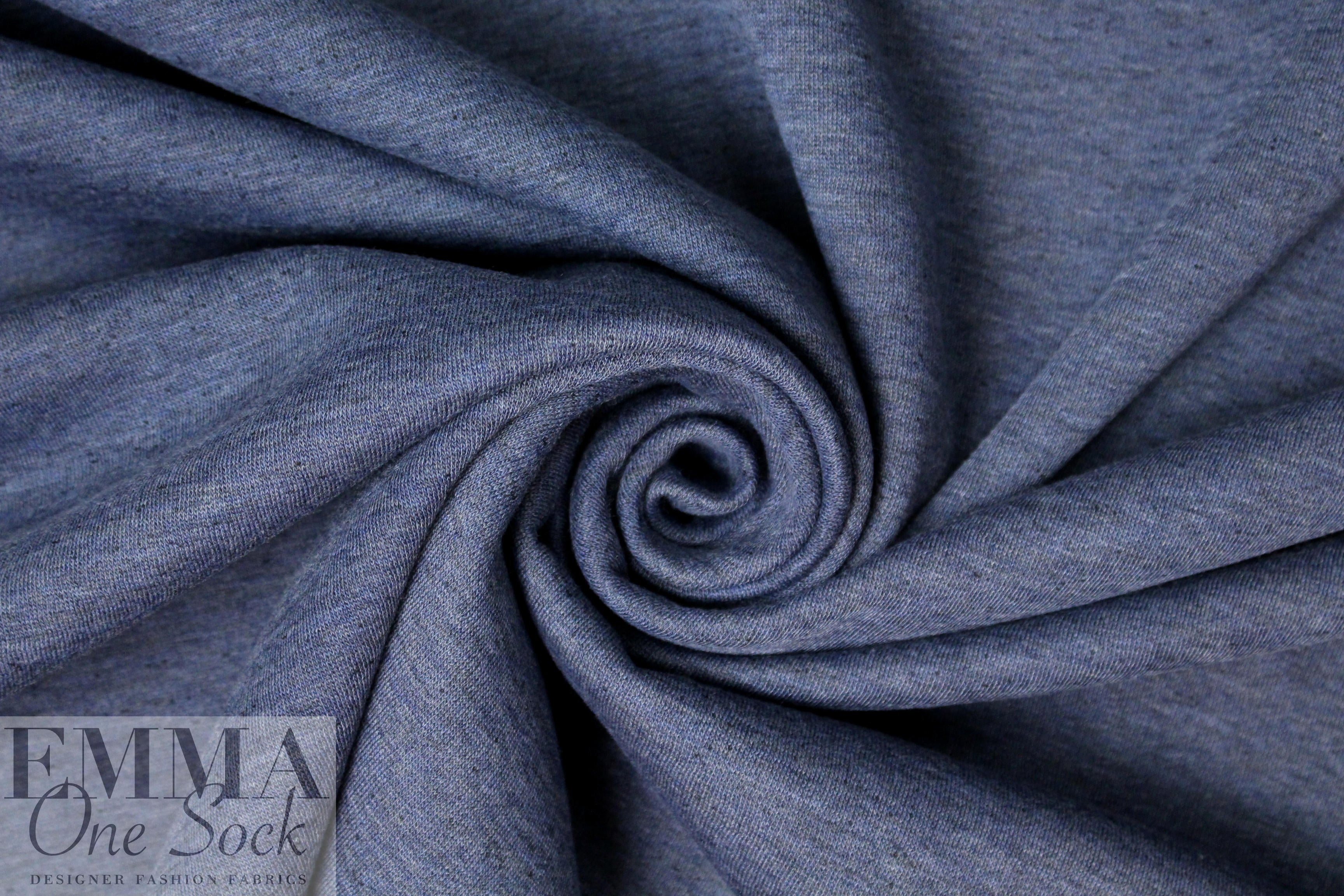 luxury sweatshirt knit - denim/fleece – EOS Fabrics